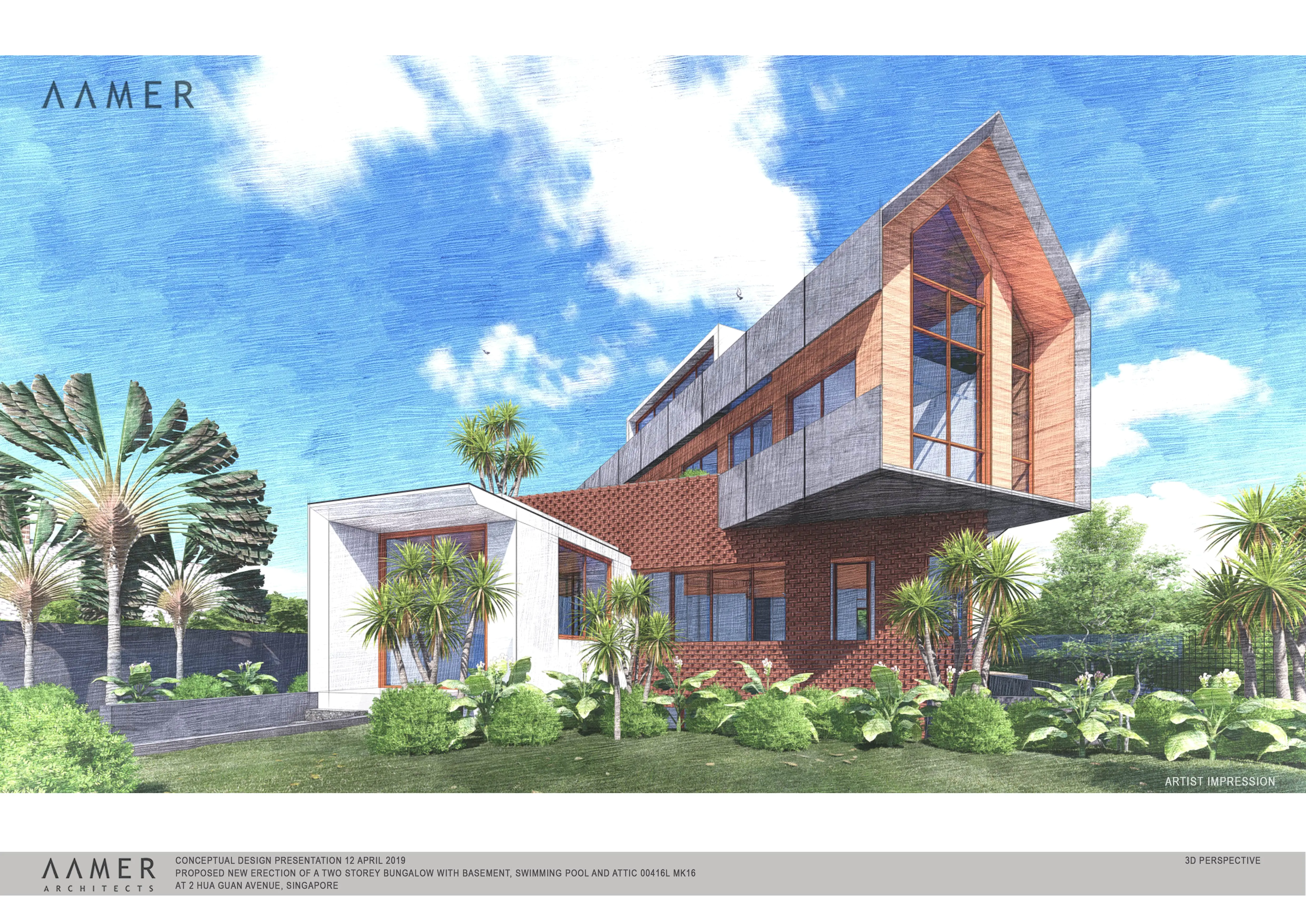 Slanted House - 2 Hua Guan Avenue | Aamer Architects